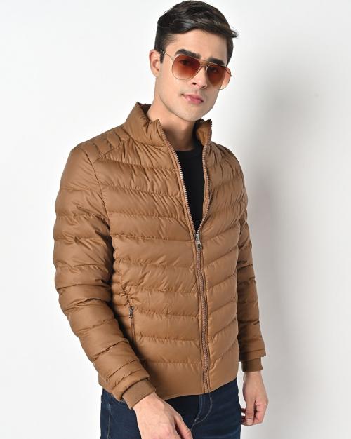 Buy Quilted Jacket with Zipper Pockets Online at Best Prices in India ...