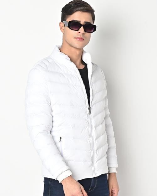 Buy Quilted Jacket with Zipper Pockets Online at Best Prices in India ...