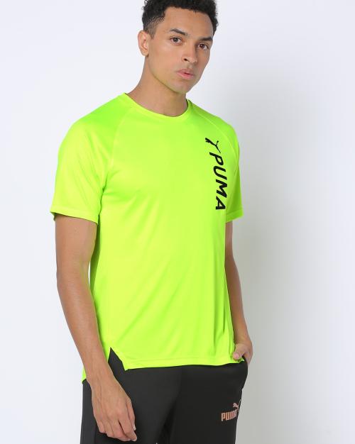 Buy Regular Fit Fit Ss Training Crew-Neck T-Shirt Online at Best Prices ...