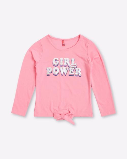 Buy Typographic Print Knot-Front Top Online at Best Prices in India ...