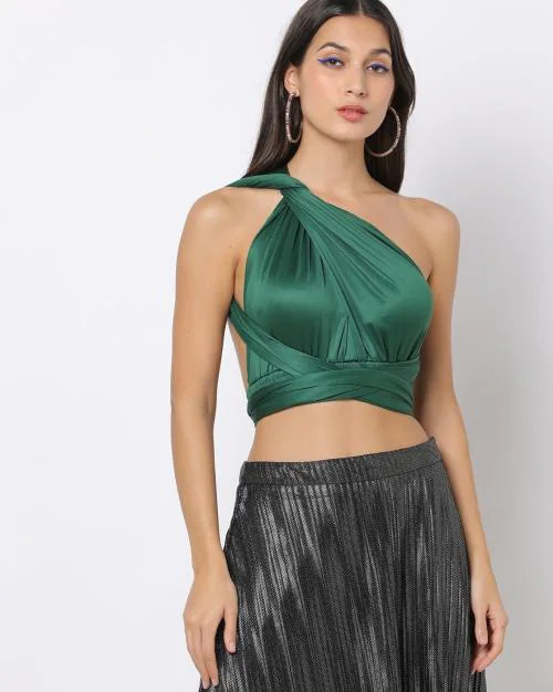 Buy One-Shoulder Wrap-Style Infinity Top Online at Best Prices in India ...