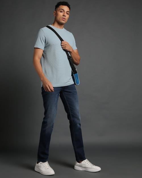Buy Men Rover Mid-Wash Regular Fit Jeans Online at Best Prices in India ...