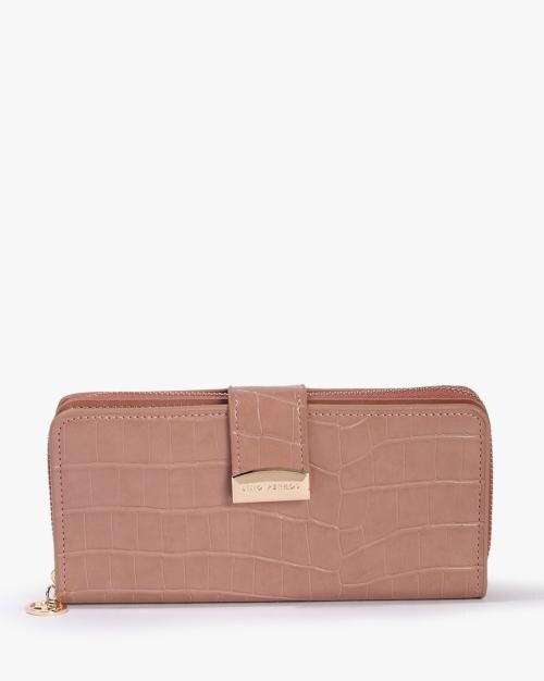 Buy Croc-Embossed Zip-Around Wallet Online at Best Prices in India ...