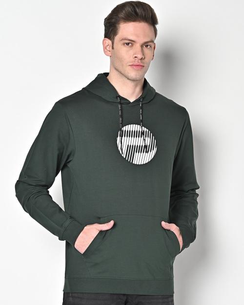 Buy Boyd Graphic Print Slim Fit Hoodie with Kangaroo Pocket Online at ...