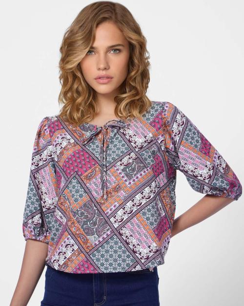 Buy Women Geometric Print Top Online at Best Prices in India - JioMart.