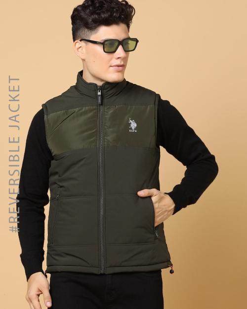 Buy Zip-Front Gillet with Insert Pockets Online at Best Prices in India ...