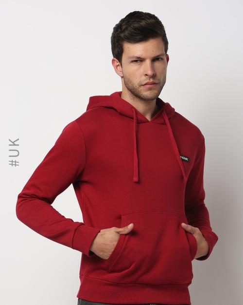 Buy Shaun Slim Fit Logo Print Hoodie Online at Best Prices in India ...