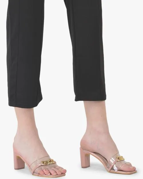 Buy Chunky Heels with Chain Accent Online at Best Prices in India ...