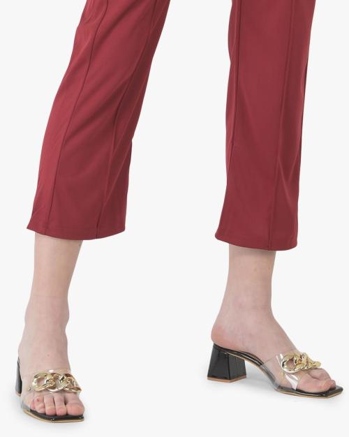 Buy Chunky Heels with Chain Accent Online at Best Prices in India ...