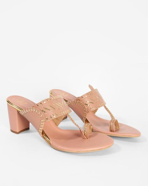 Buy Toe-Ring Block Heeled Sandals Online at Best Prices in India - JioMart.
