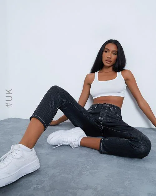 Buy Ankle-Length Straight Fit Jeans Online at Best Prices in India ...