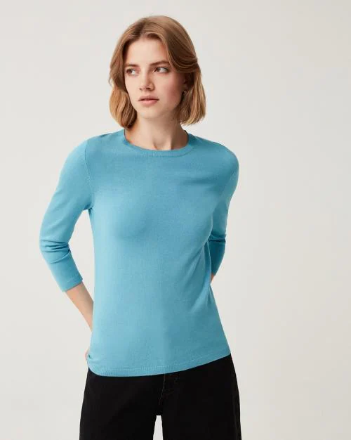 Knitted Crew-Neck Pullover - JioMart