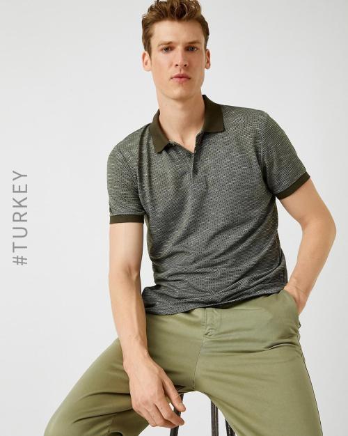 Buy Regular Fit Textured Polo T-Shirt with Ribbed Hem Online at Best ...