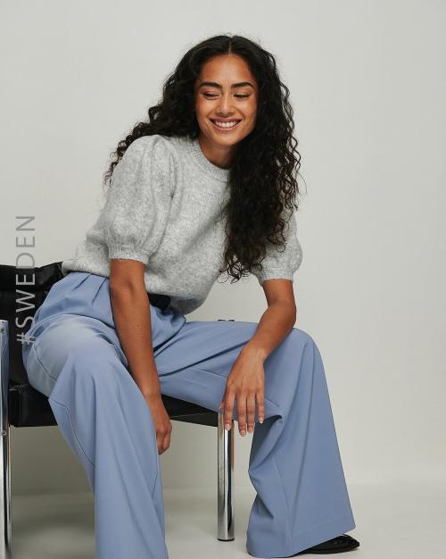 Buy Heathered Ribbed Round-Neck Pullover Online at Best Prices in India ...