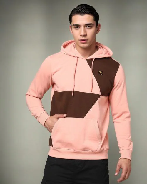 Buy Colourblock Hoodie wiht Kangaroo Pockets Online at Best Prices in ...