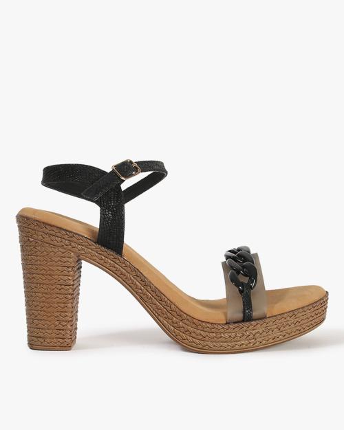 Buy Chunky Heels with Chain Accent Online at Best Prices in India ...
