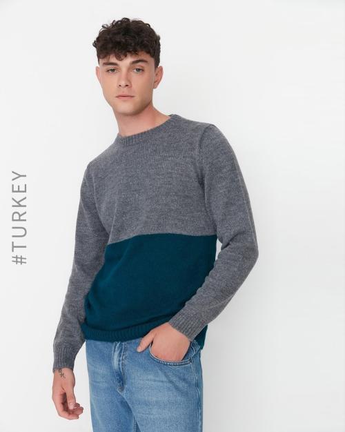 Buy Colourblock Crew-Neck Pullover Online at Best Prices in India ...