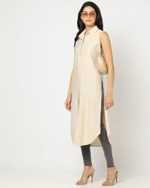 Buy Long Shirt Top with Side Slits Online at Best Prices in India ...