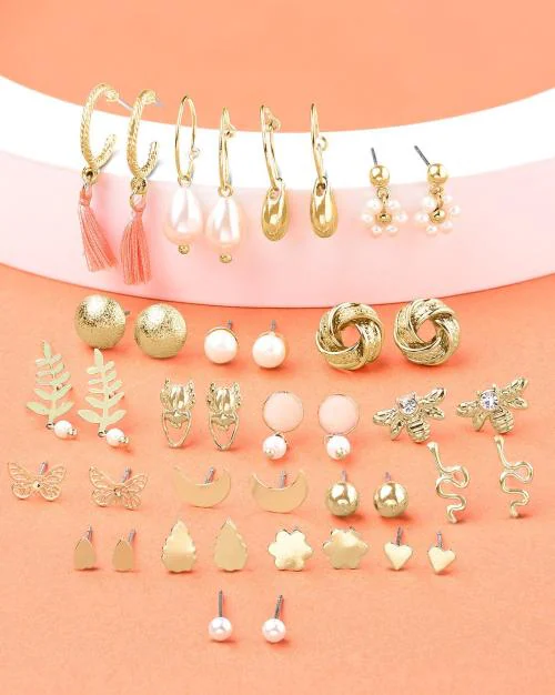 Buy Set of 20 Classy Contemporary Studs & Drops Earrings - ZPFK14570 Online at Best Prices in ...