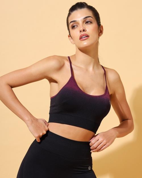 Buy Ombre-Dyed Seamless Non-Wired Sports Bra Online at Best Prices in ...