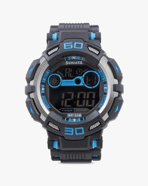 Buy Men NP77009PP02 Water-Resistant Digital Watch Online at Best Prices ...