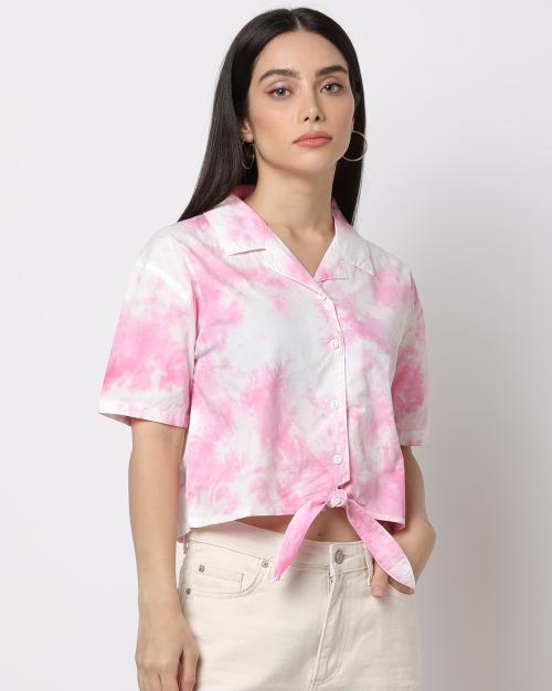Buy Tie & Dye Buttoned Crop Top Online at Best Prices in India - JioMart.