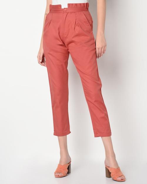 Buy Pleated Straight Fit Capri Pants Online at Best Prices in India - JioMart.