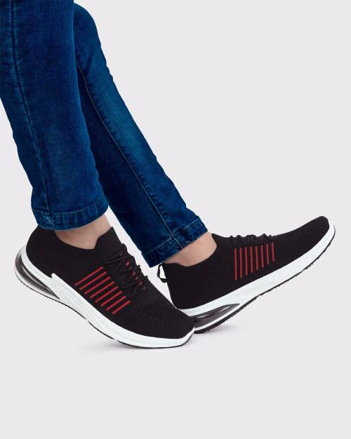 Buy Striped Slip-On Shoes with Pull-Up Tab Online at Best Prices in ...