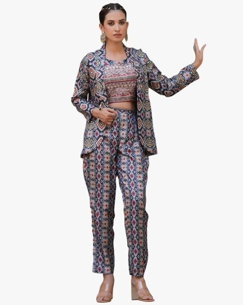 Buy Geometric Print Pant-Suit Set Online at Best Prices in India - JioMart.