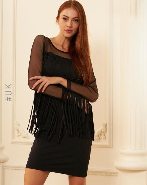 Buy Lace Bodycon Dress with Tassels Online at Best Prices in India ...