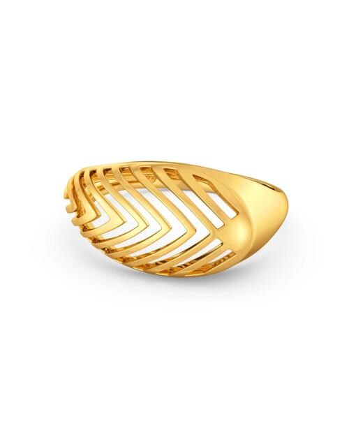 Buy Debonair Dash Yellow Gold Ring Online at Best Prices in India - JioMart.