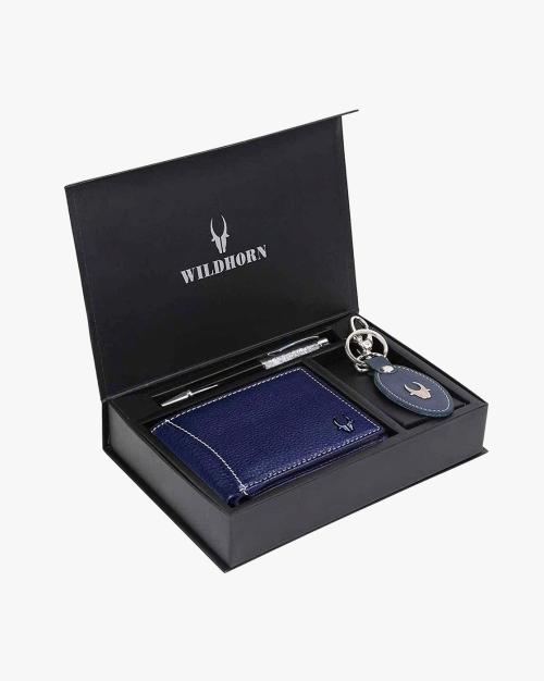 Buy Leather Bi-Fold Wallet Gift Set Online at Best Prices in India ...