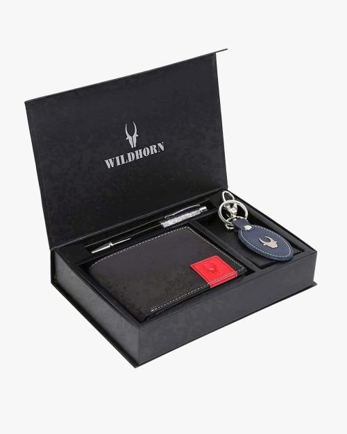 Buy Leather Bi-Fold Wallet Gift Set Online at Best Prices in India ...