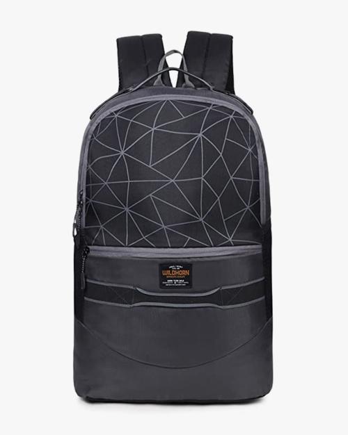 Buy Geometric Print Backpack with Adjustable Straps Online at Best ...