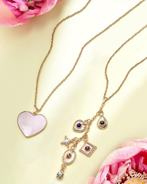 Buy Set of 2 Stone-Studded Contemporary Chains - ZPFK15107 Online at ...