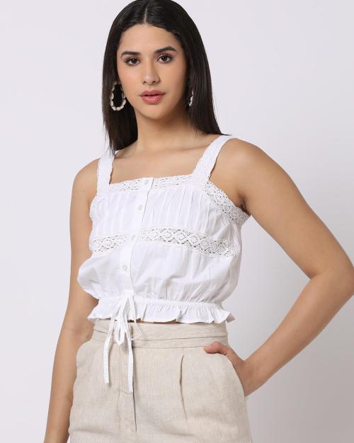 Buy Laced Top with Waist Tie-Up Online at Best Prices in India - JioMart.