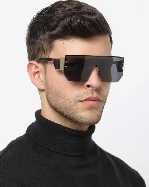 Buy B50801 Half-Rim Shield Sunglasses Online at Best Prices in India ...