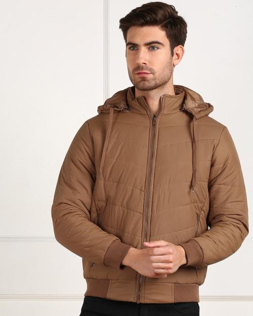 Buy Hooded Puffer Jacket with Insert Pockets Online at Best Prices in ...