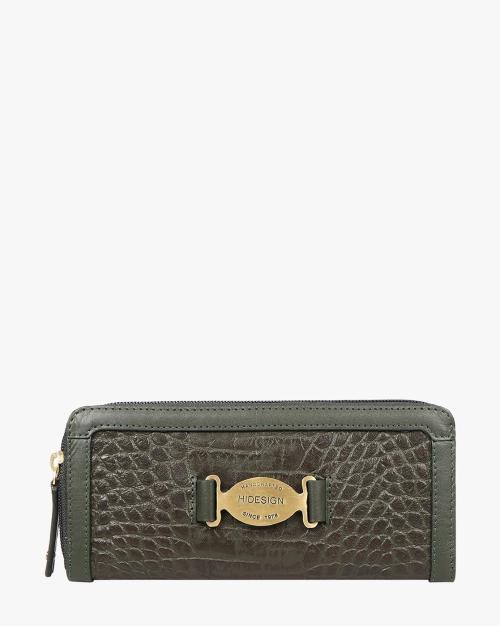 Buy Croc-Embossed Leather Zip-Around Wallet Online at Best Prices in ...