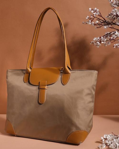 Buy Tote Bag with Tab Closure Online at Best Prices in India - JioMart.