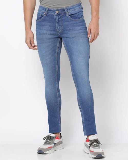Buy Low Rise Skinny Fit Narrow Leg Jeans Online at Best Prices in India ...