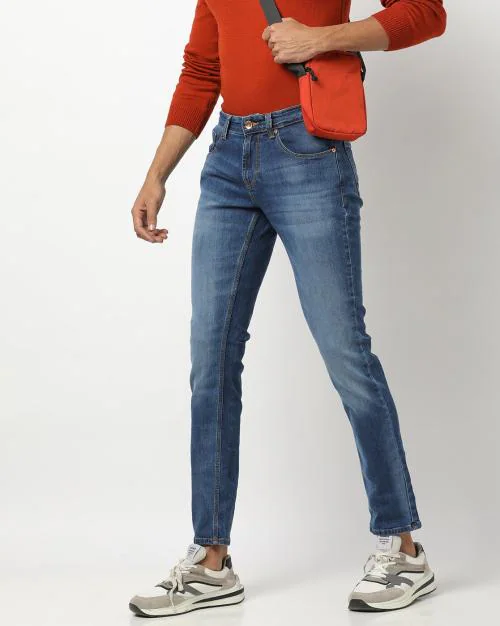Buy Low Rise Skinny Fit Narrow Leg Jeans Online at Best Prices in India ...