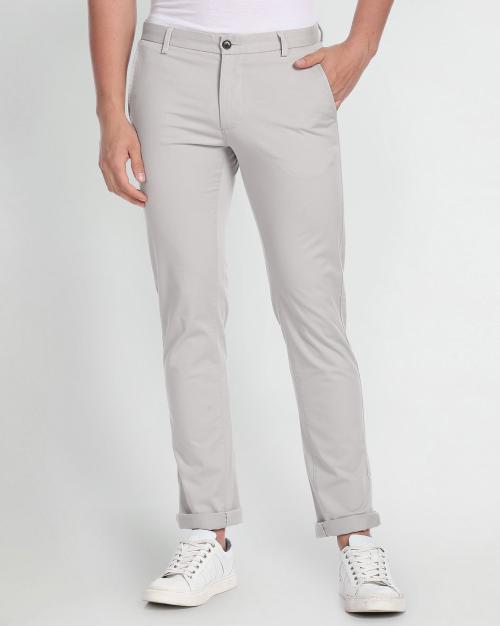 Buy Slim Fit Low-Rise Trousers Online at Best Prices in India - JioMart.
