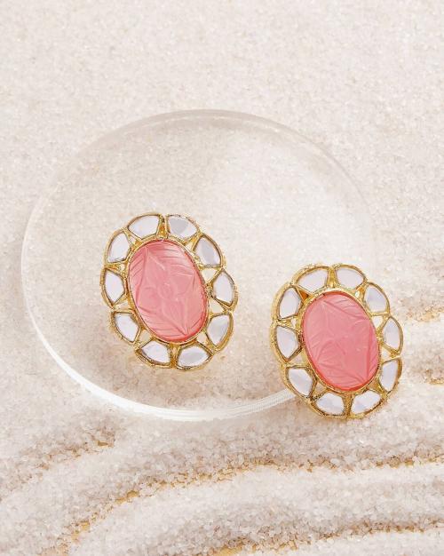 Buy Kundan-Embedded Stud Earrings - ZPFK15365 Online at Best Prices in ...