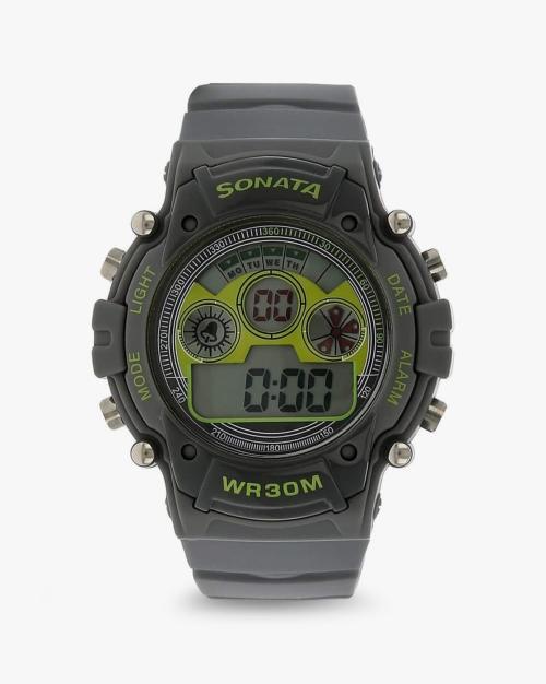 Buy Men NP77006PP02 Water-Resistant Digital Watch Online at Best Prices ...