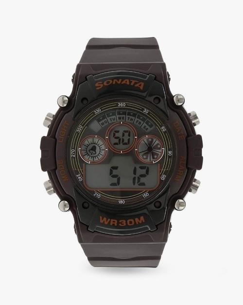 Buy Men NP77006PP03 Water-Resistant Digital Watch Online at Best Prices ...