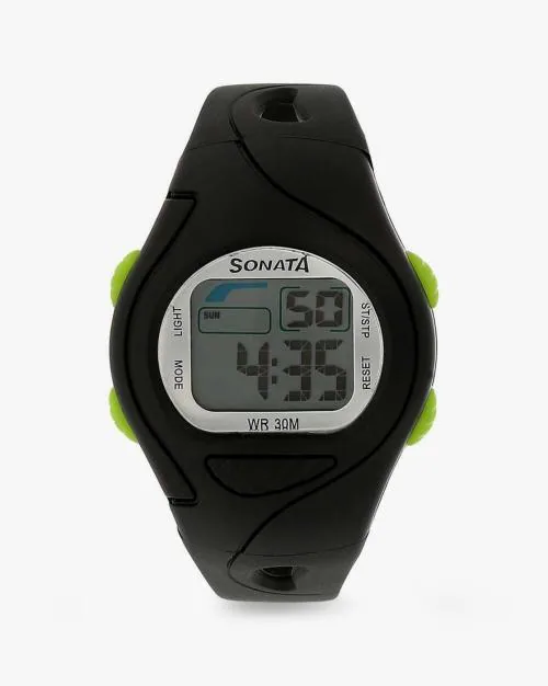 Buy Women NP87011PP01 Water-Resistant Digital Watch Online at Best ...