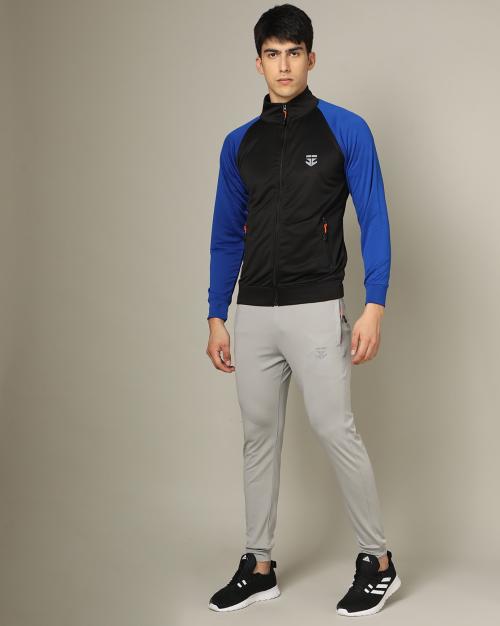 Buy Colourblock Zip-Front Jacket with Track Pants Online at Best Prices in India - JioMart.