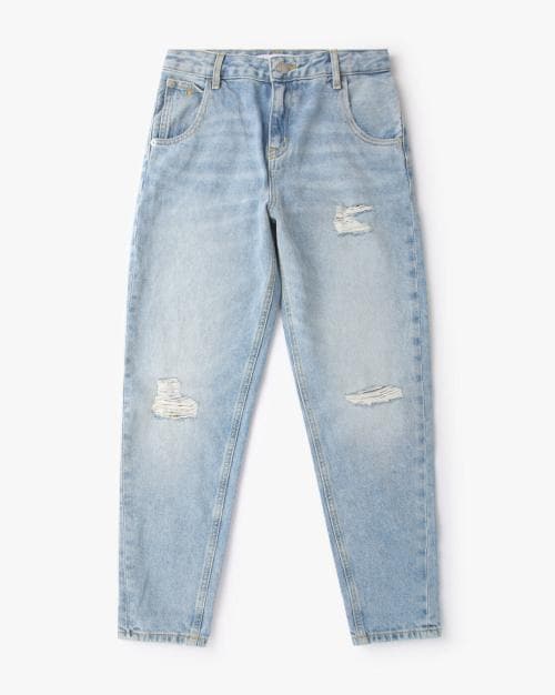 Buy Barrel Chalky Dstr Distressed Jeans Online at Best Prices in India ...