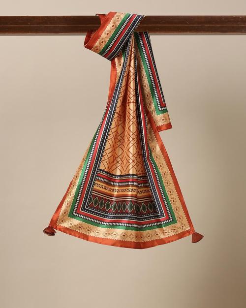 Buy Digital Print Bamboo Silk Stole Online at Best Prices in India ...